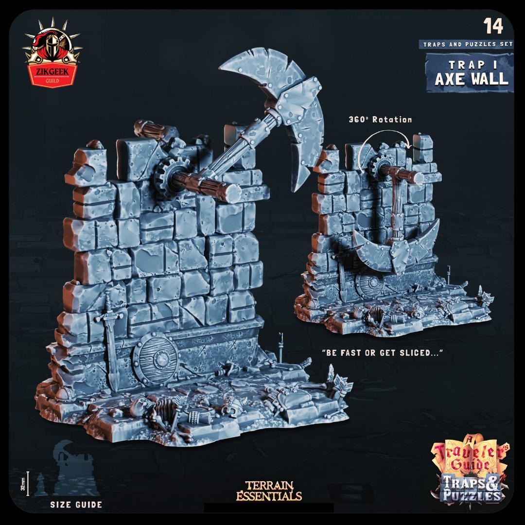 Axe Wall Traps and Puzzles Furniture Terrain Miniature Dungeons and ...