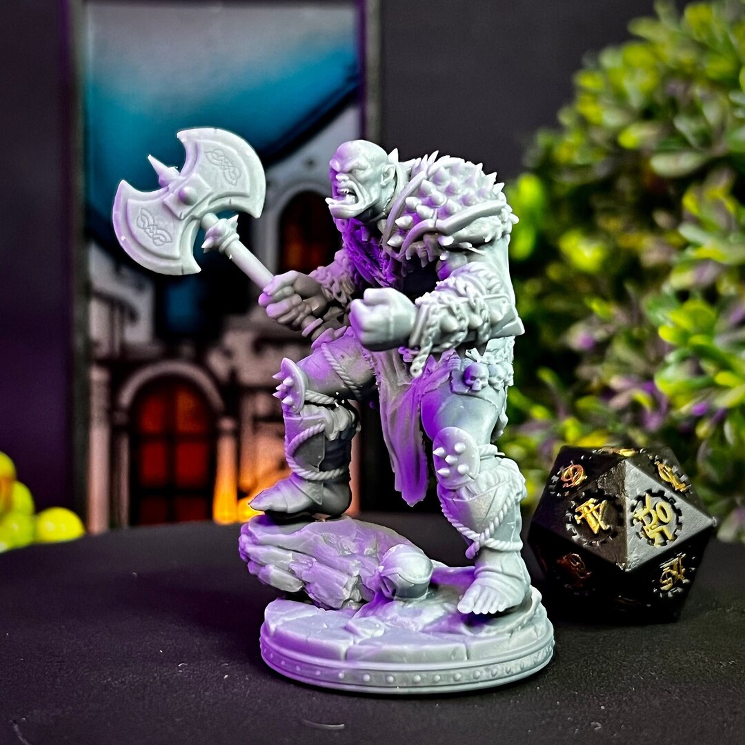 Orc Warrior Two Hand Axe Classic Dnd Enemy Miniature Masters of Dungeon ...