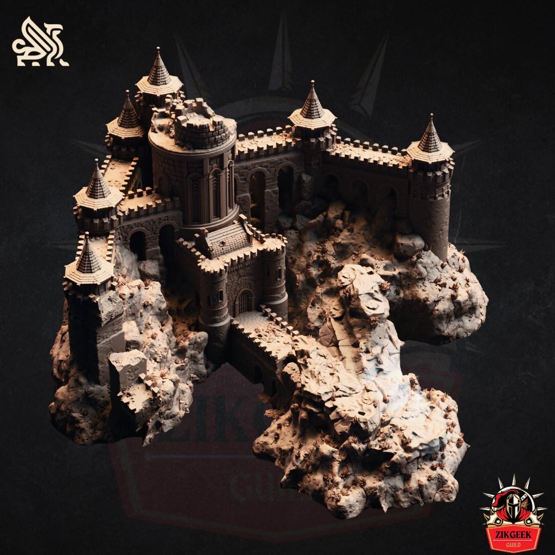 Dragonmaw Keep Dragon Fortress Terrain: 28/32/38mm Fantasy RPG Mini for ...