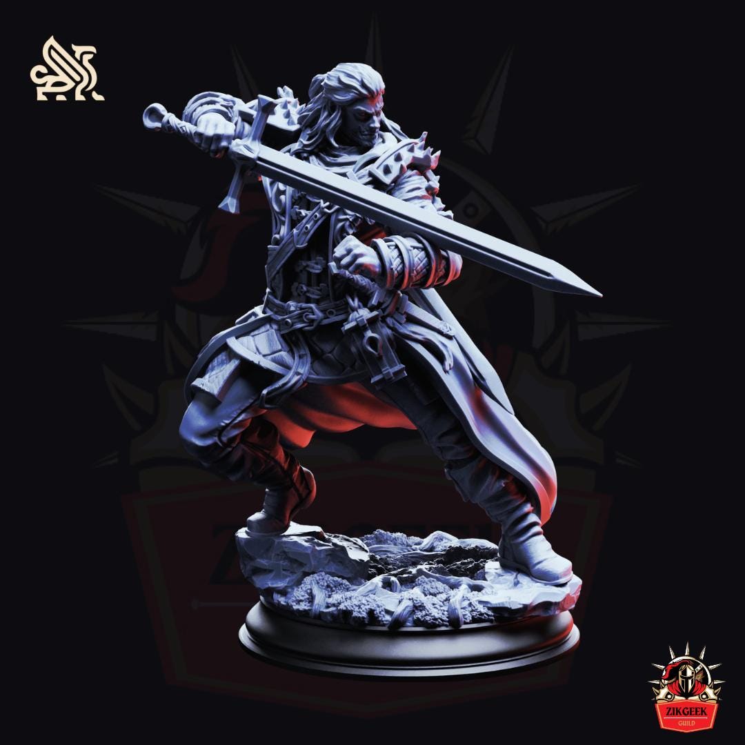 Professional Hex Hunter Miniature: 28/32/38mm Fantasy RPG Mini for Dnd ...