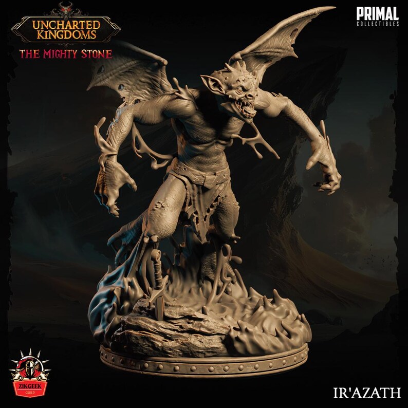 Ir'azath Demon, Gargoyle, Imp Miniature: 28/32/38mm Fantasy RPG Mini ...