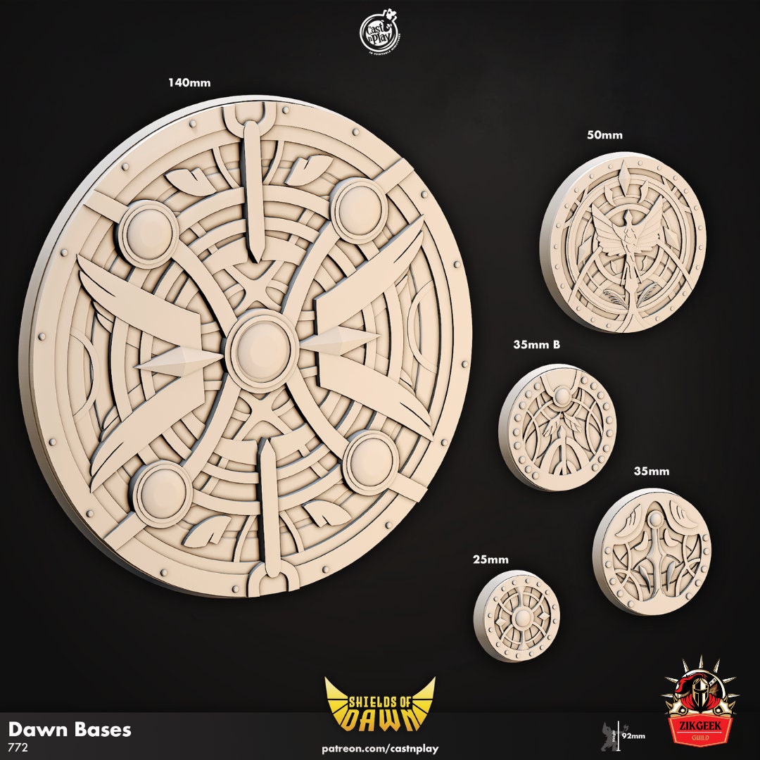 Dawn Terrain Bases, Dnd Army Miniature Dungeons and Dragons Mini, Hero ...