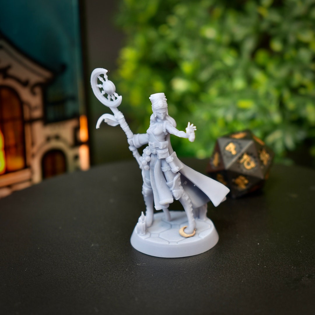 Human Female Cleric Miniature: 28/32/38mm Fantasy RPG Mini for Dnd ...