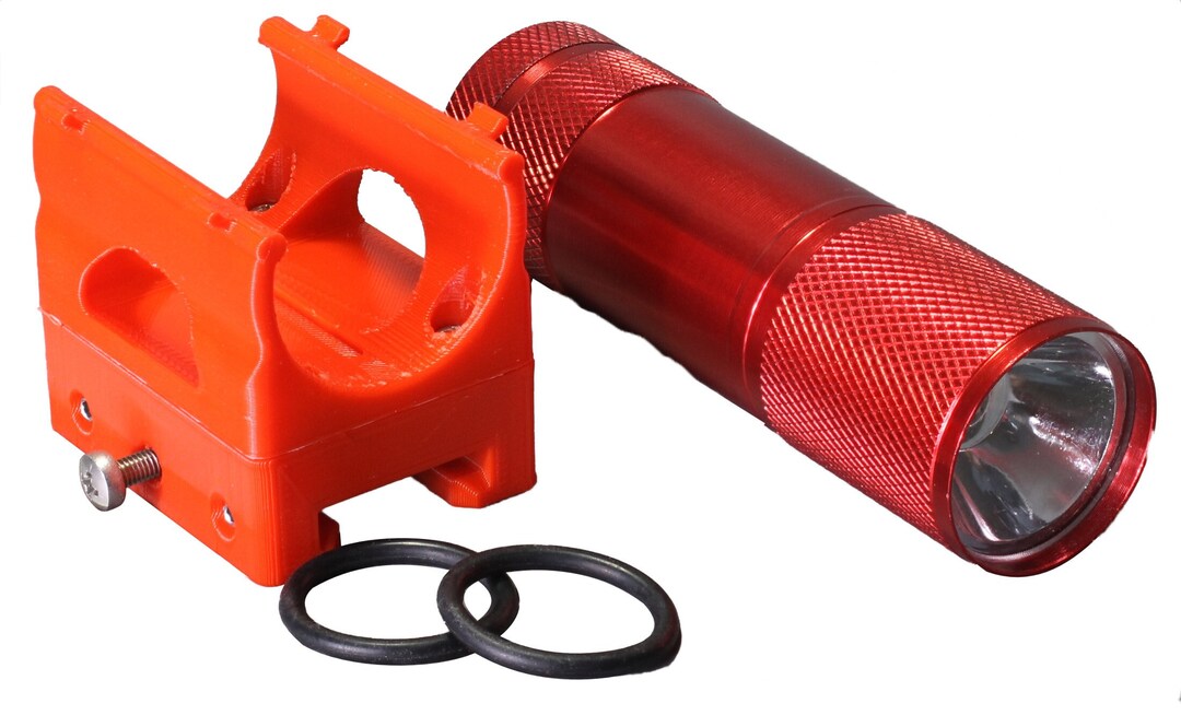 Flashlight Mount for Nerf Blasters red 3D Printed - Etsy