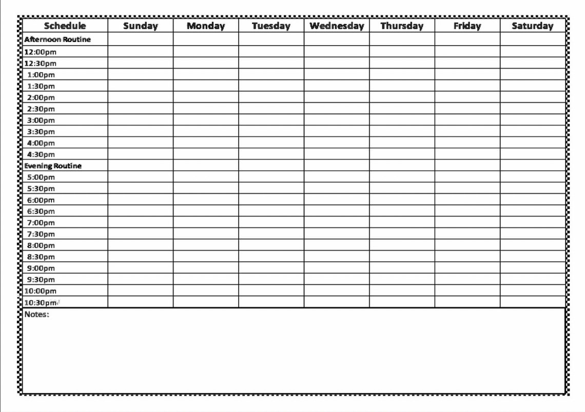 Morning And Afternoon Schedule Breakdown Etsy