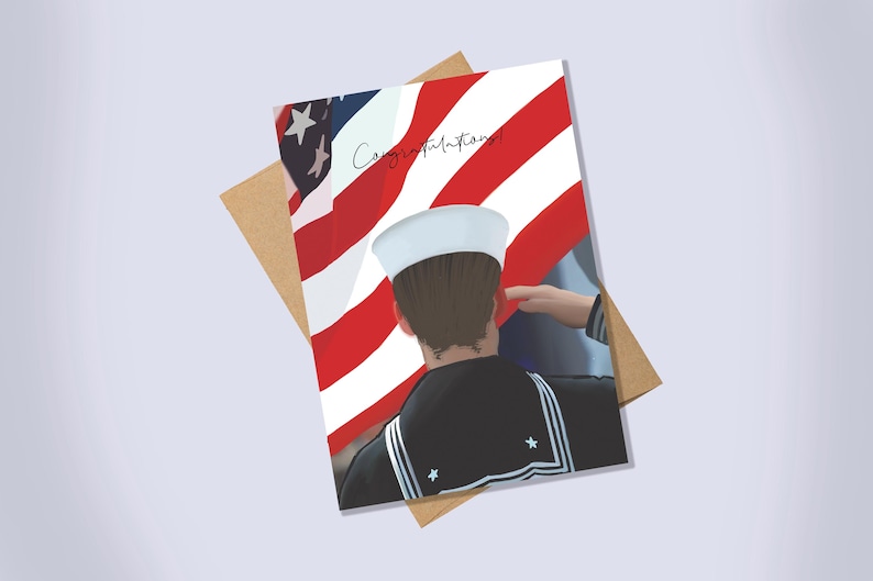 Congratulations! U.S. Navy Bootcamp Graduation Card - FLAG - Etsy