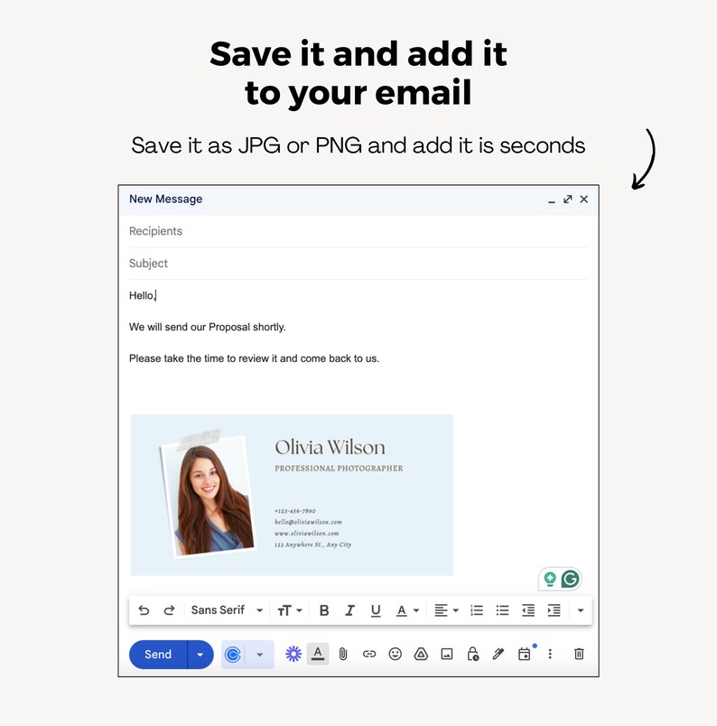 Modern Email Signature, Professional Template, for Apple Mail, Gmail ...