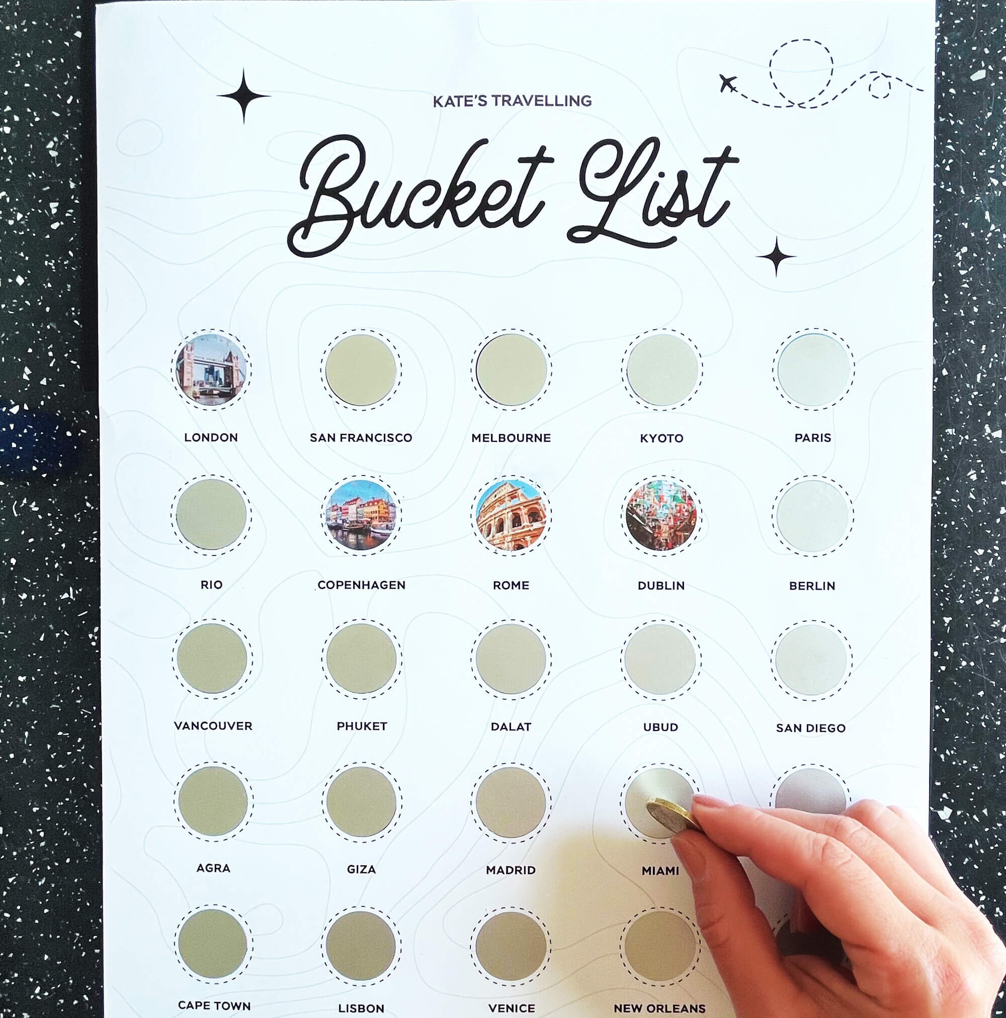 Bucket List Scratch Poster Personalisiertes Geschenk Tick - Etsy.de