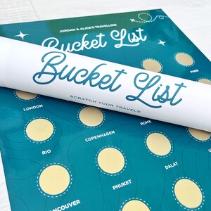 Bucket List Scratch Poster, Personalised Adventure Wall Art, Travel ...