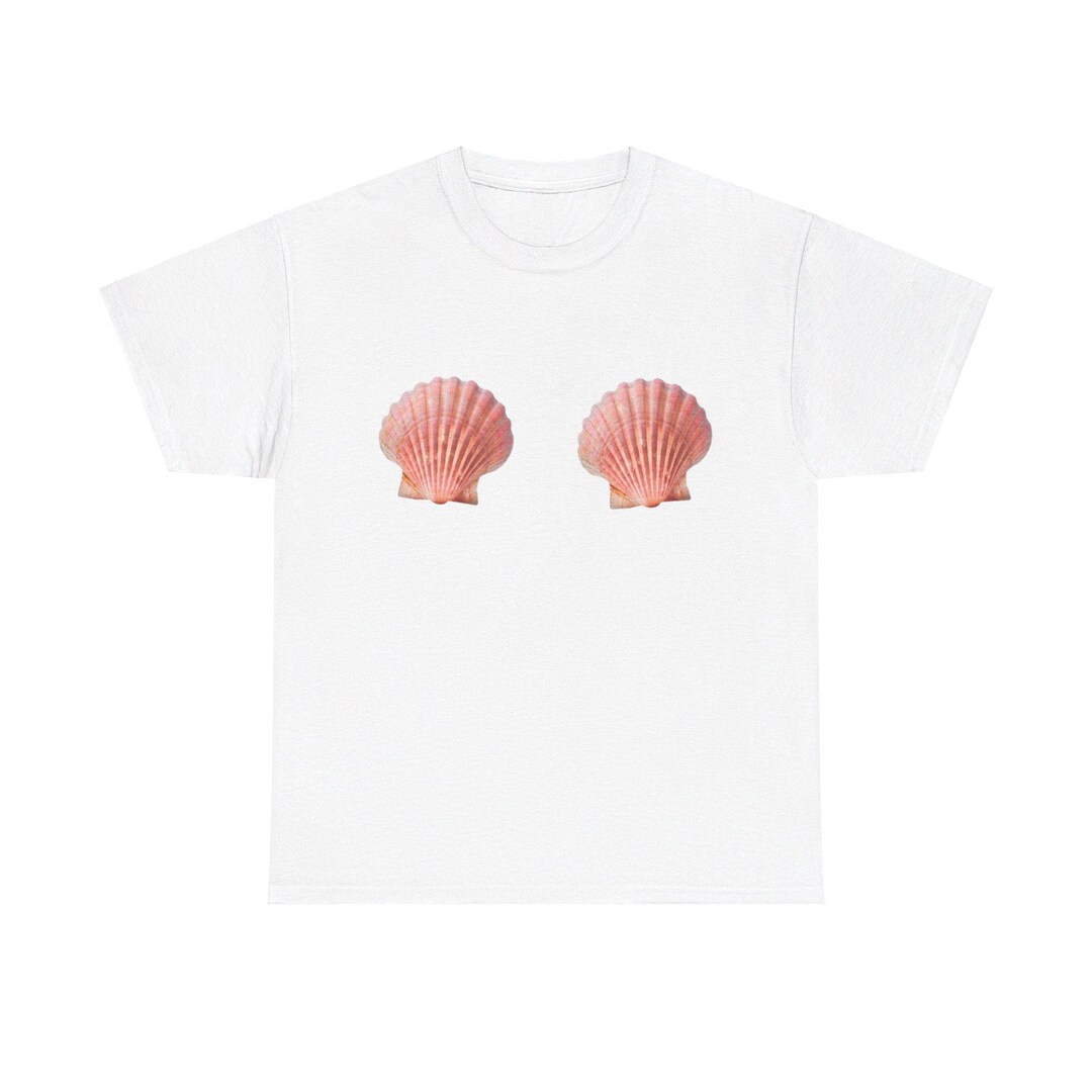 Sea Shells Baby Tee Sea Shell Art Print Graphic Tshirt, Coastal ...
