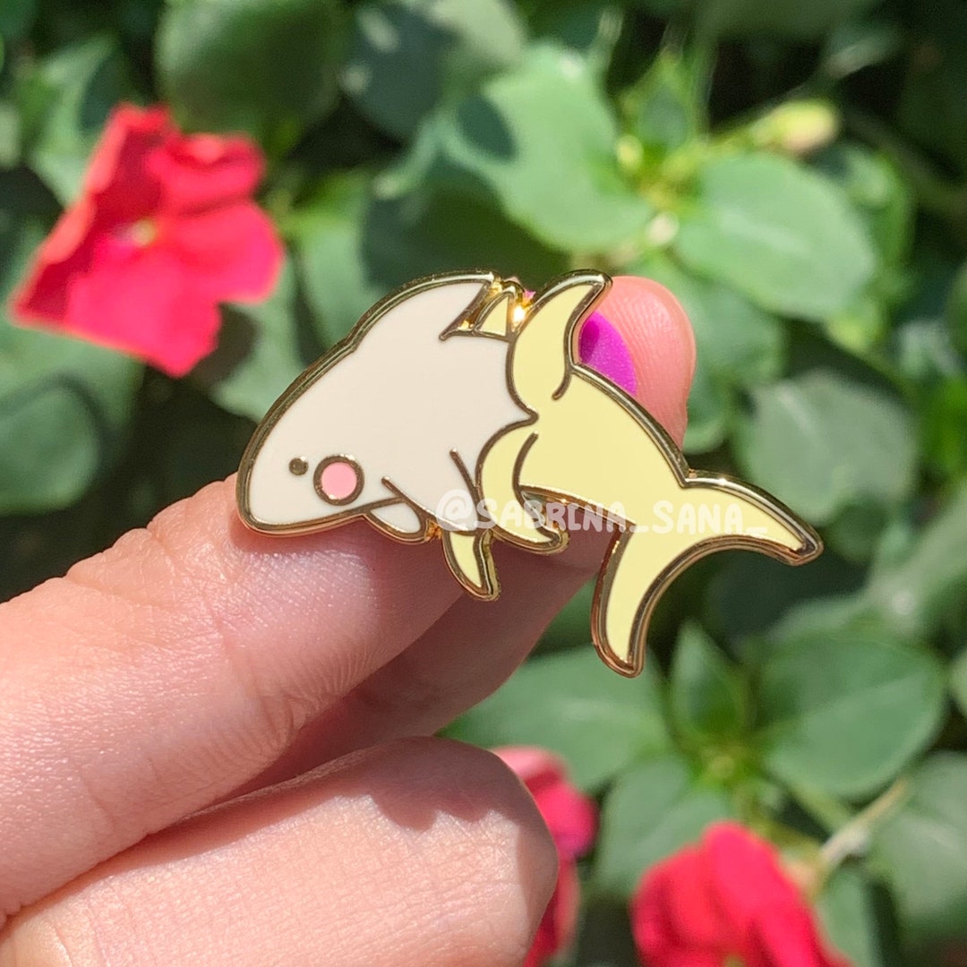 Banana Dolphin Hard Enamel Pin - Etsy
