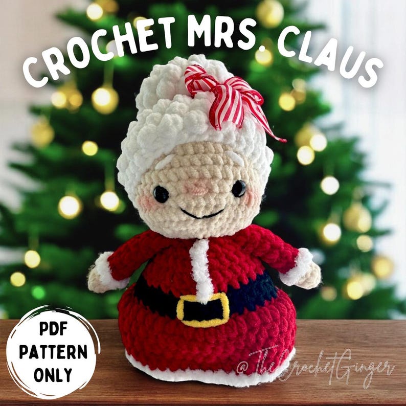 Mrs. Claus || Digital Crochet Pattern - Etsy