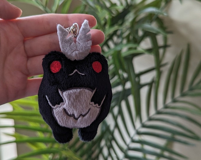 Black Mothman Cryptid Frog Plushie Keychain Handmade Lu Plush - Etsy