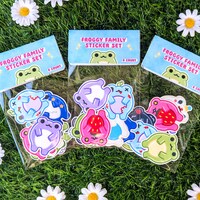 Cute Frogs Vinyl Stickers/frog Stickers/frog Cute Stickers/for Laptop ...