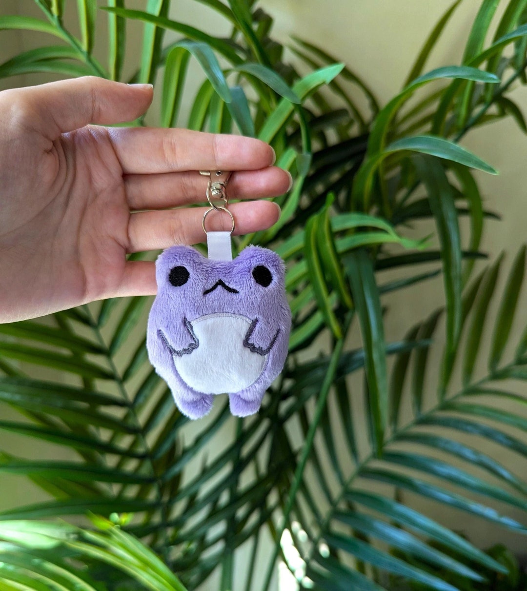 Taro - Purple Frog Plushie Keychain Handmade - Etsy