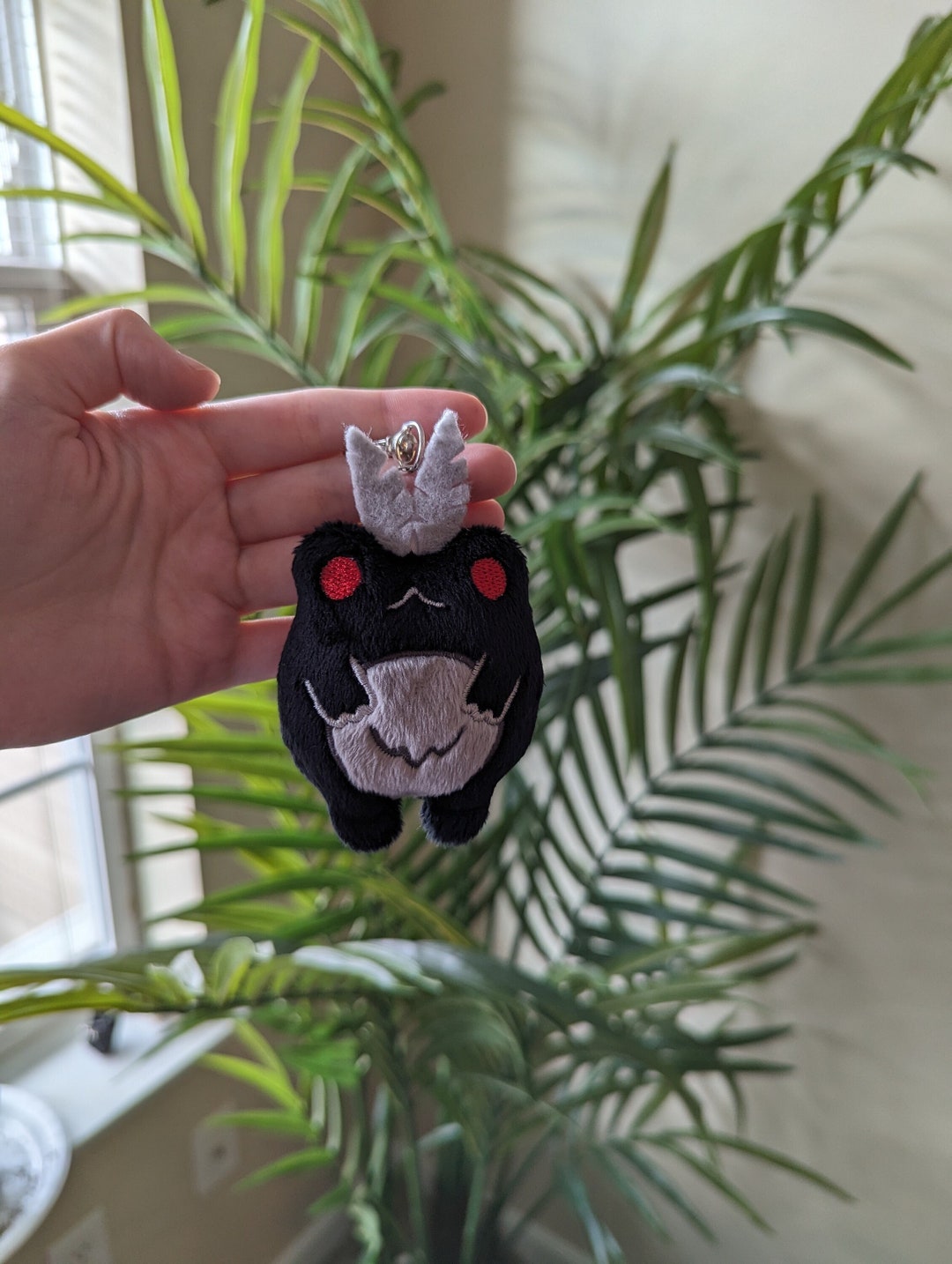 Lu Black Mothman Cryptid Frog Plushie Keychain Handmade - Etsy