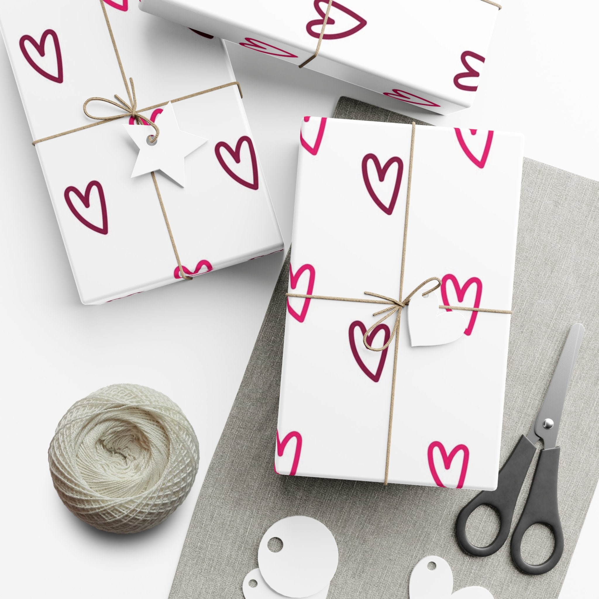 All Over Heart Gift Wrap Papers sold by Assemblage Automatic | SKU 138026103 | 45% OFF Printerval