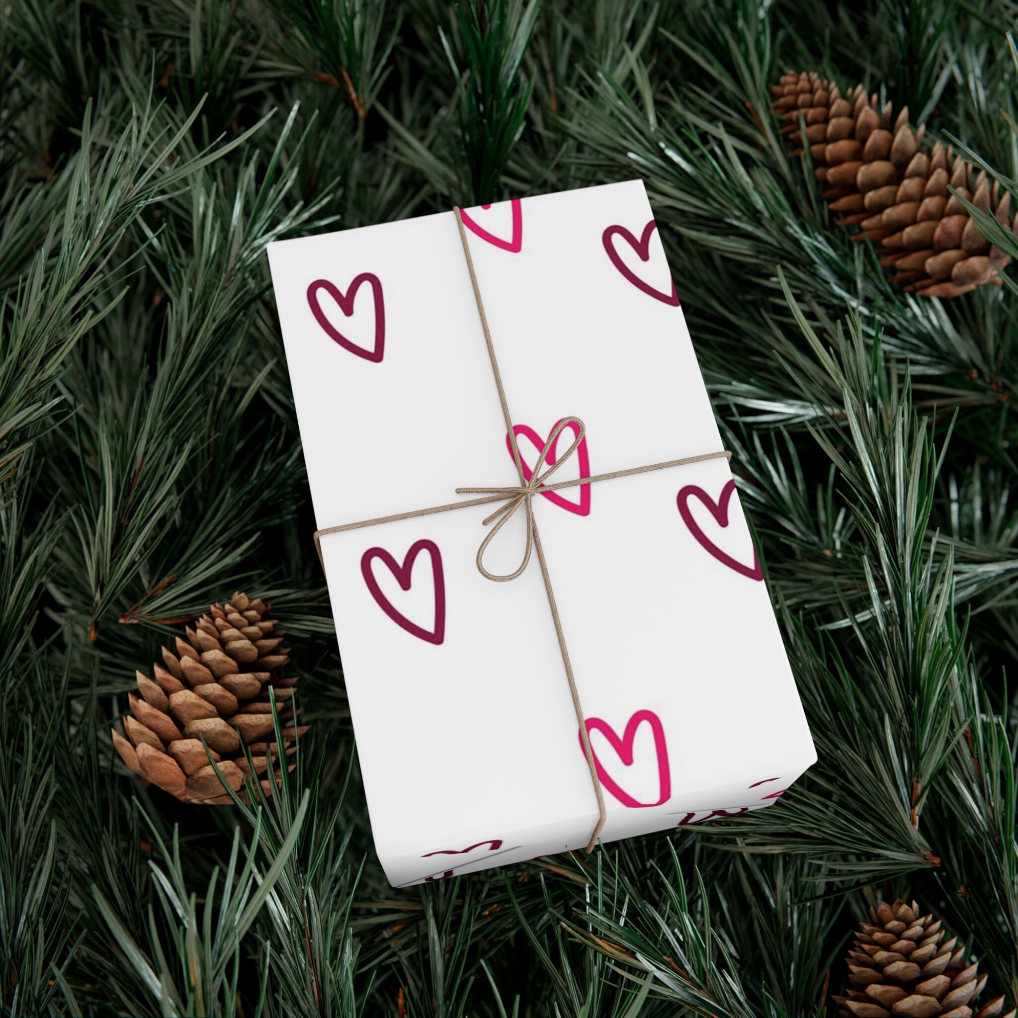 All Over Heart Gift Wrap Papers sold by Assemblage Automatic | SKU ...