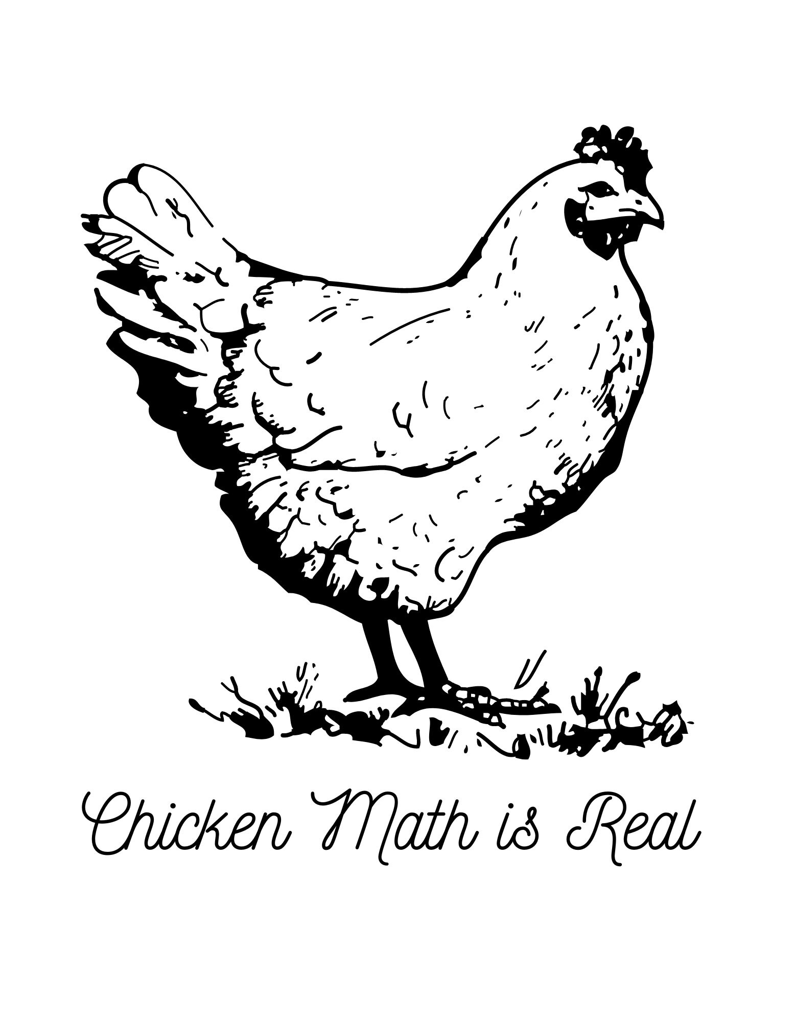 Chicken Math SVG - Etsy