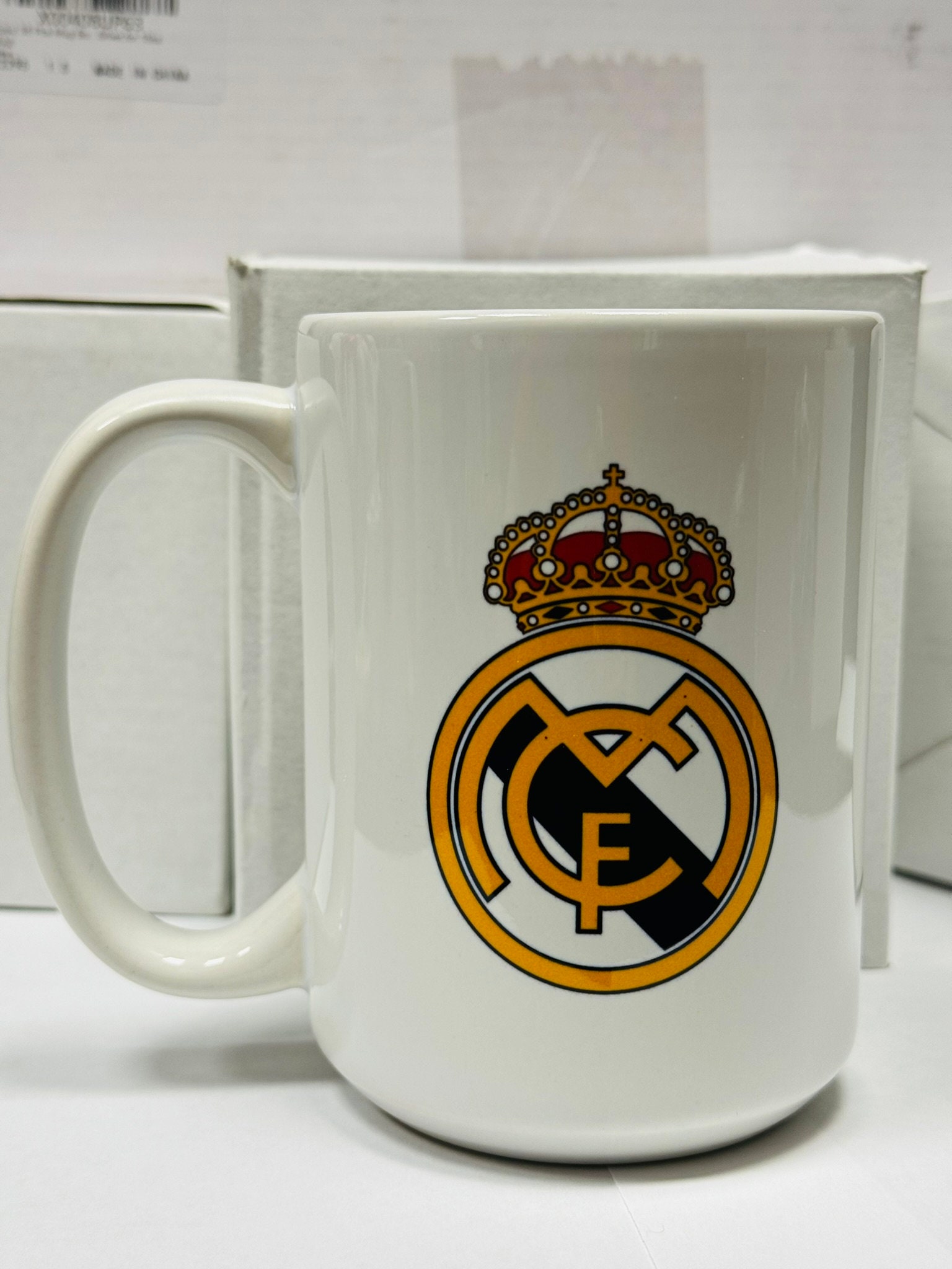 Exclusive 15 Oz Ceramic Soccer Mug for Real Madrid and FC Barcelona ...