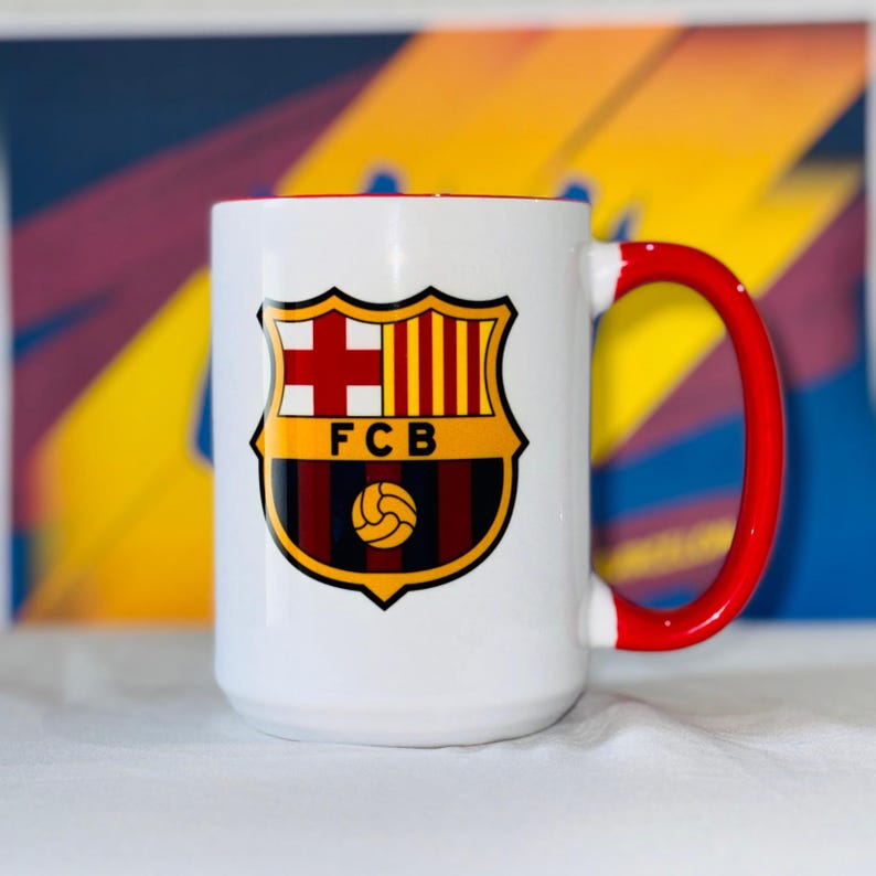Personalized FC Barcelona Ceramic Mug – Official Logo Soccer Gift - Etsy