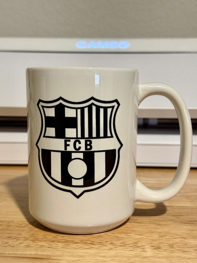 Exclusive Black Logo 15 Oz Ceramic Soccer Mug for Real Madrid and FC ...
