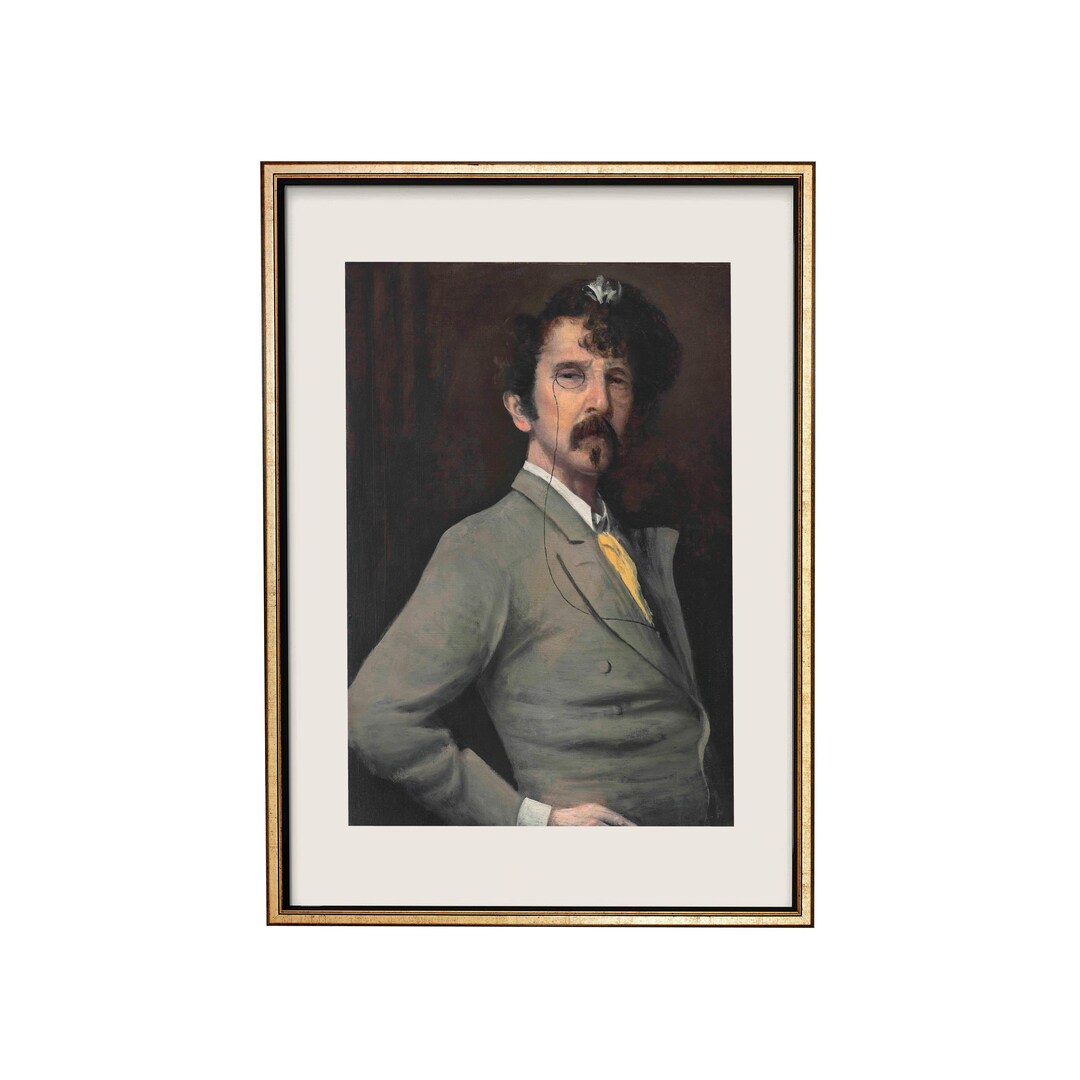 Altered Male Portrait Print Masculine Wall Art Vintage Man in a Suit ...