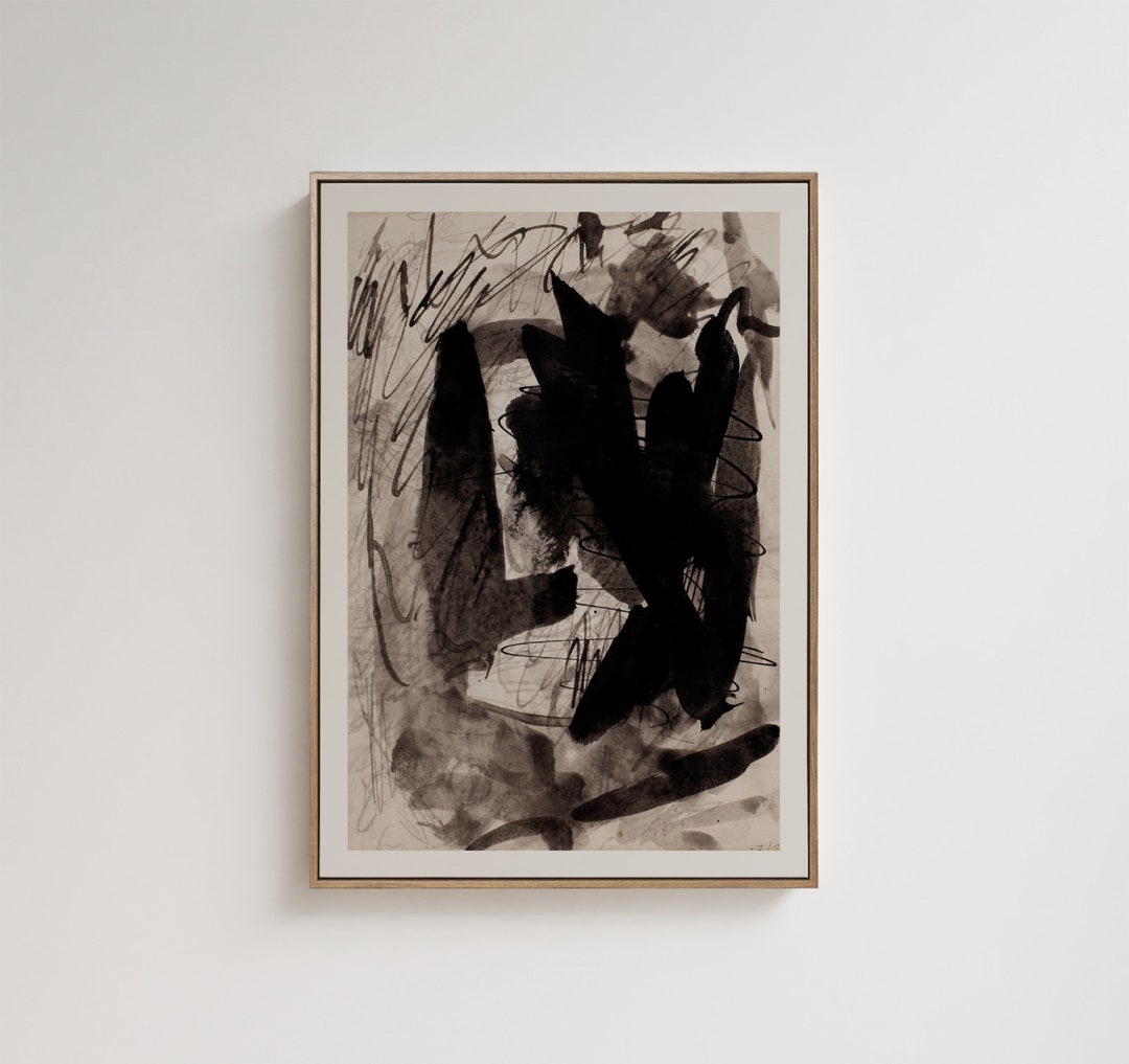 Abstract Symbolist Painting Poster Subdued Colour Home Accessories ...