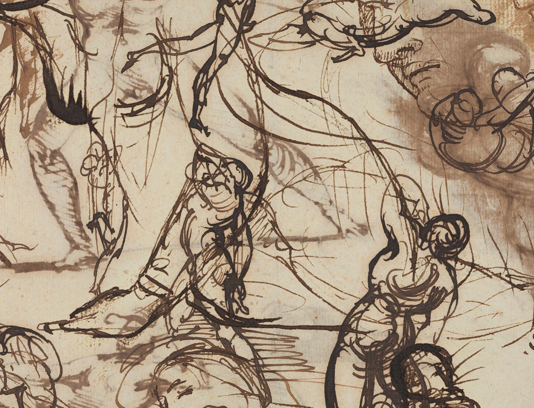 Antique Italian Figure Study Drawing Abstract Face Line - Etsy