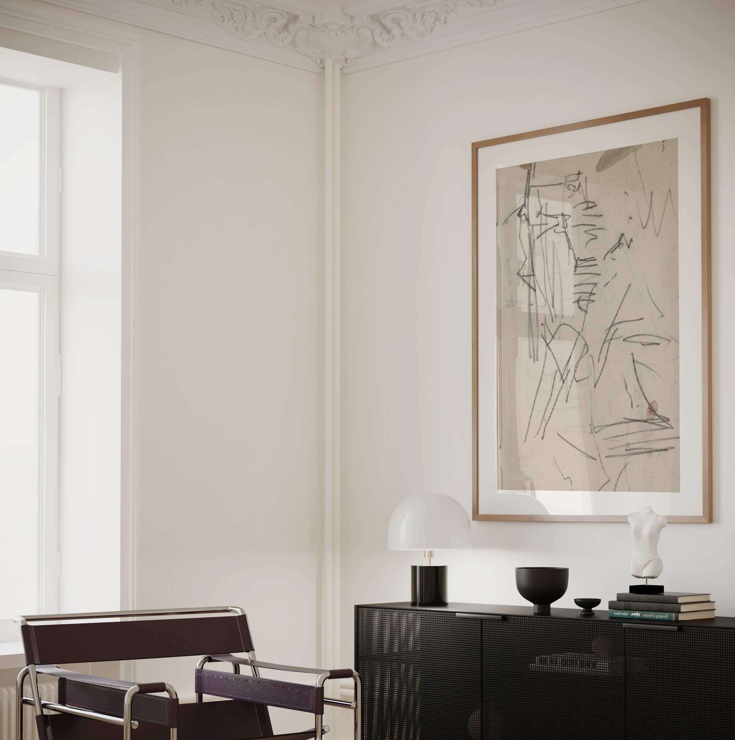 Abstract Taupe Ivory Poster Minimalist Sheet Study Home - Etsy