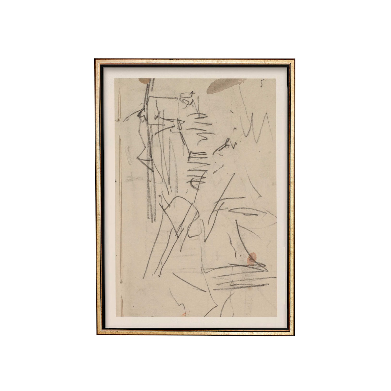 Abstract Taupe Ivory Poster Minimalist Sheet Study Home - Etsy