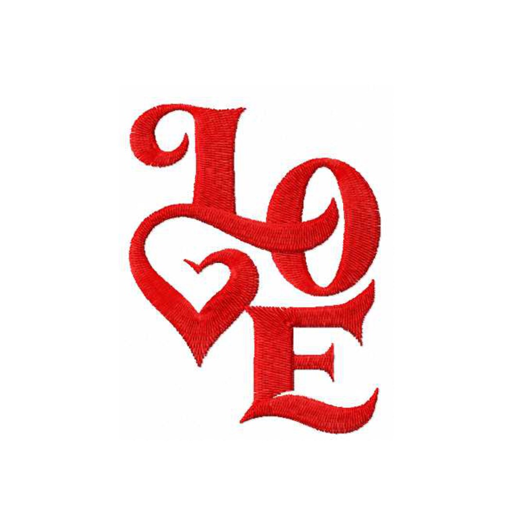 Love Heart Embroidery Design, Wedding Decor (digital File) - Etsy