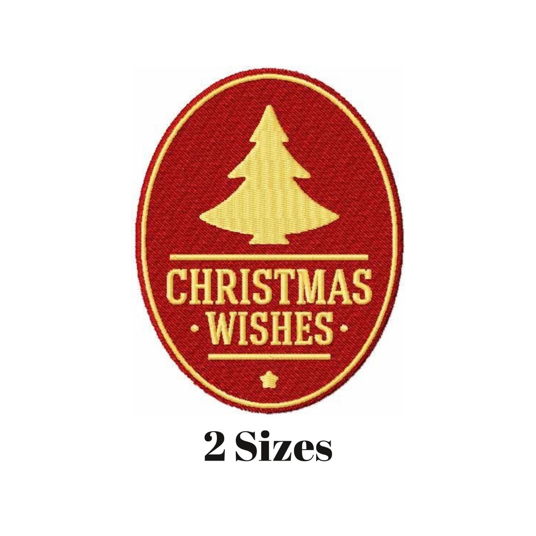 Christmas Wishes Tree Embroidery Design, Festive Holiday Decor (digital ...