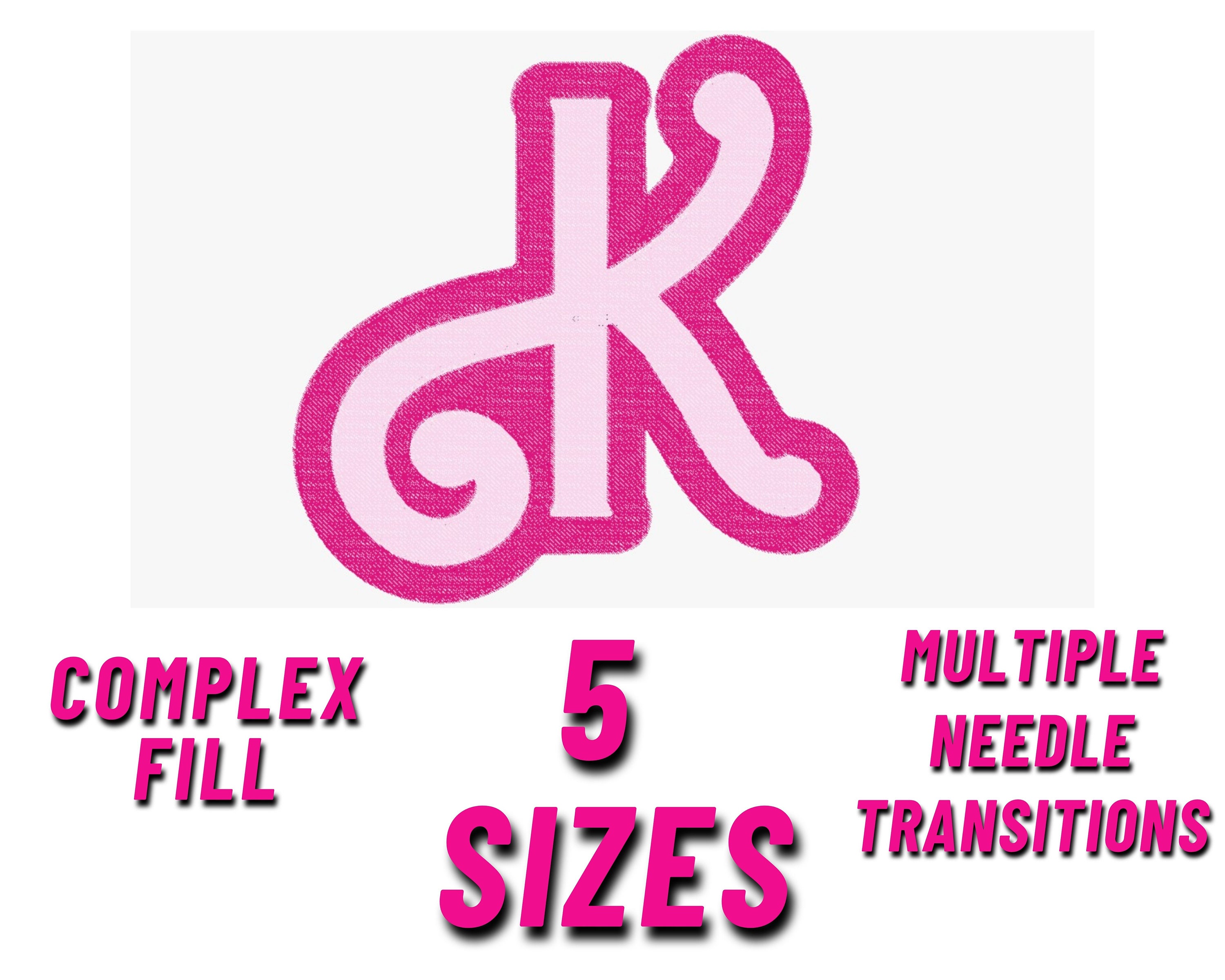 K Embroidery Design, Ken K Embroidery, Gifts for Friend, Digital File ...