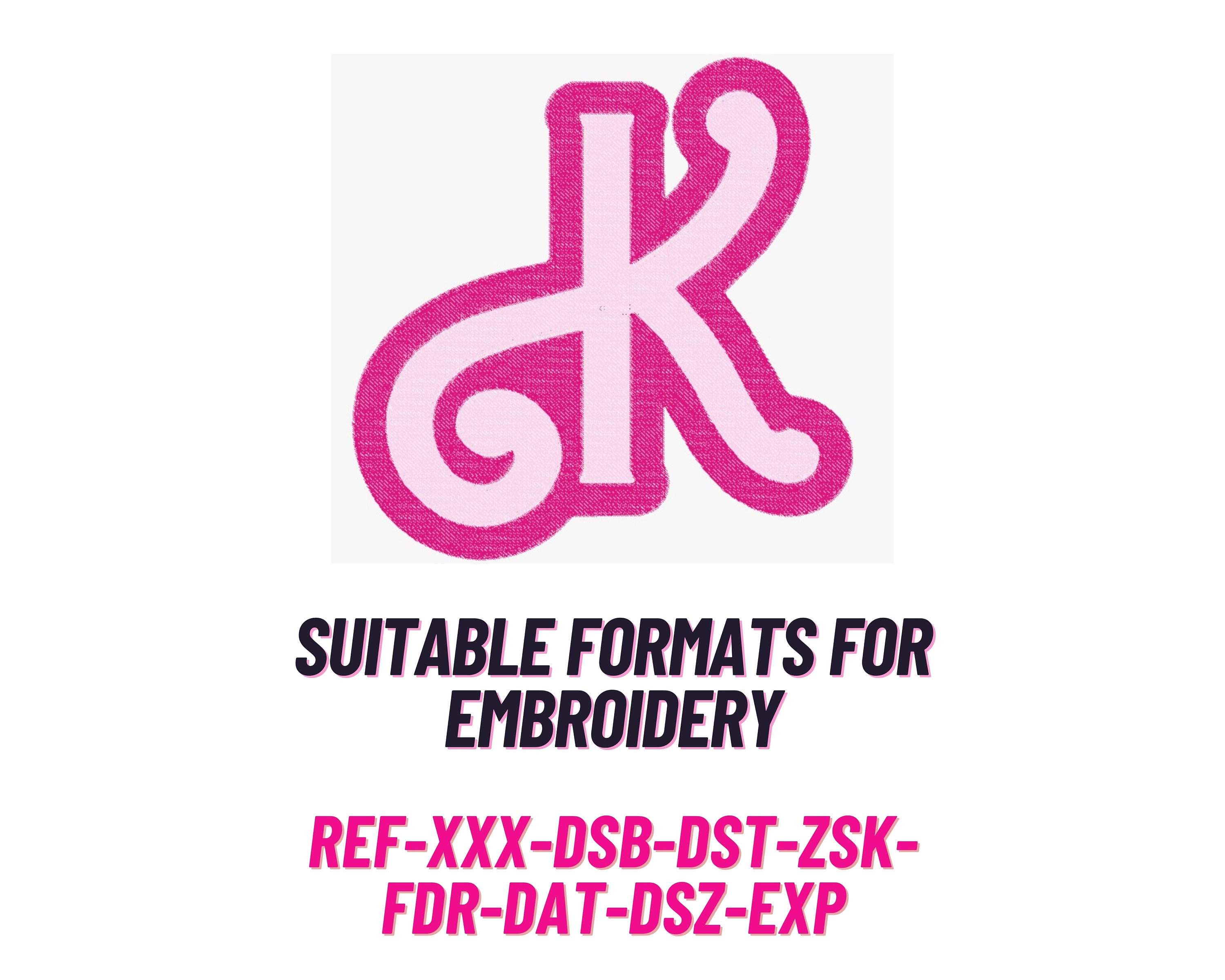 K Embroidery Design, Ken K Embroidery, Gifts for Friend, Digital File ...