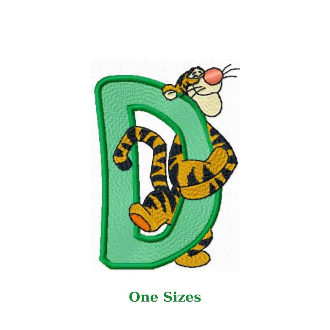 Tigger Letter D Embroidery Design (digital Download) - Etsy