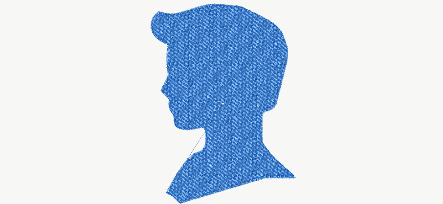 Ken Silhouette Head, Embroidery Design, Instant Download, Machine ...