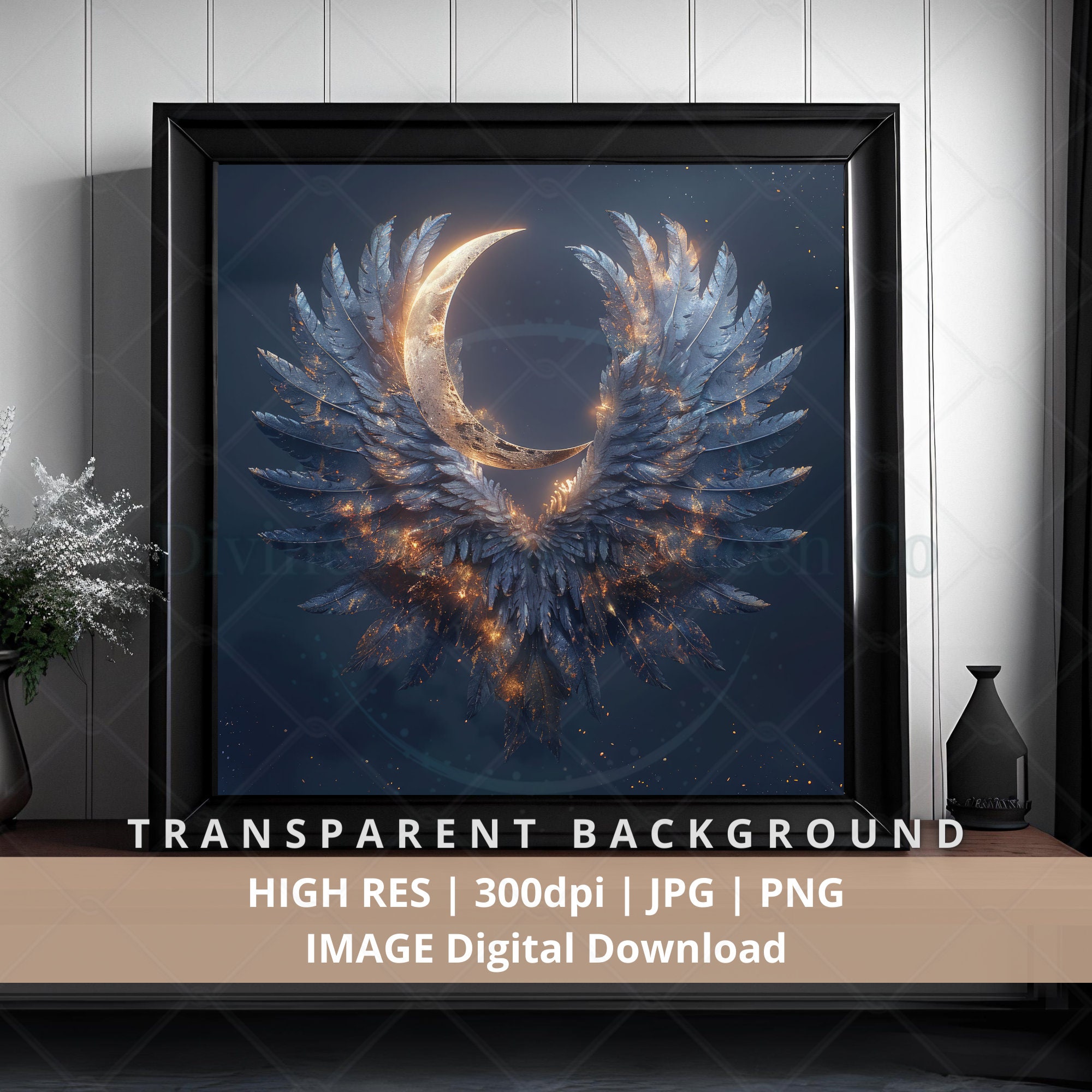 Celestial Angel Wings La Luna Angel Wings, Divine Feminine Art, PNG JPG ...