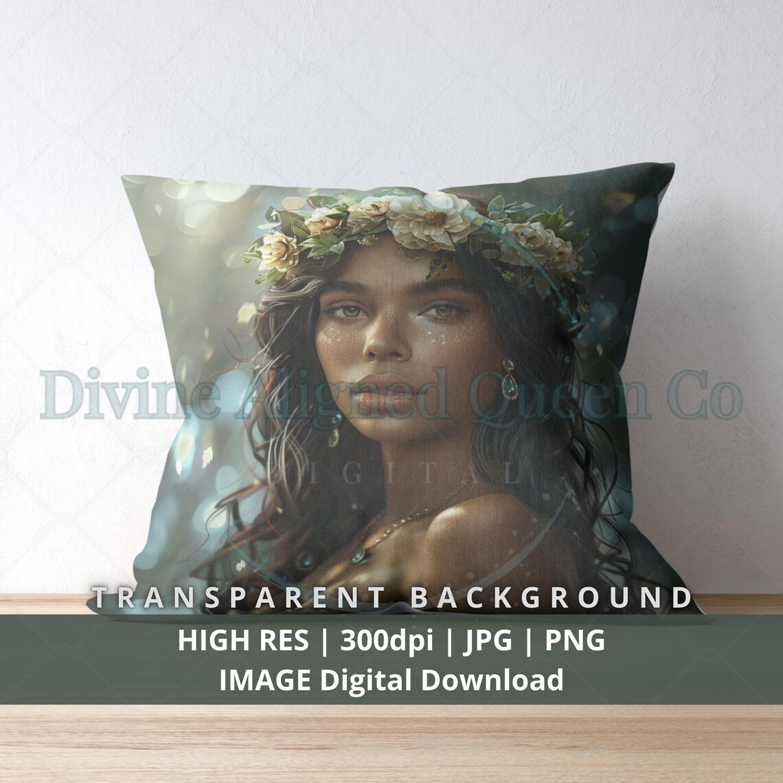 Divine Feminine Rhyolite Queen Goddess Art | Digital PNG JPG for Home ...
