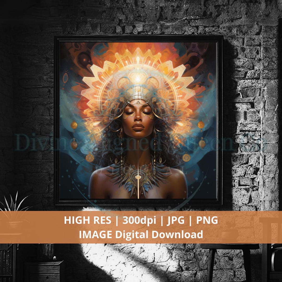 Divine Goddess Digital Art: Divine Feminine Queen of Rebirth, for Wall ...
