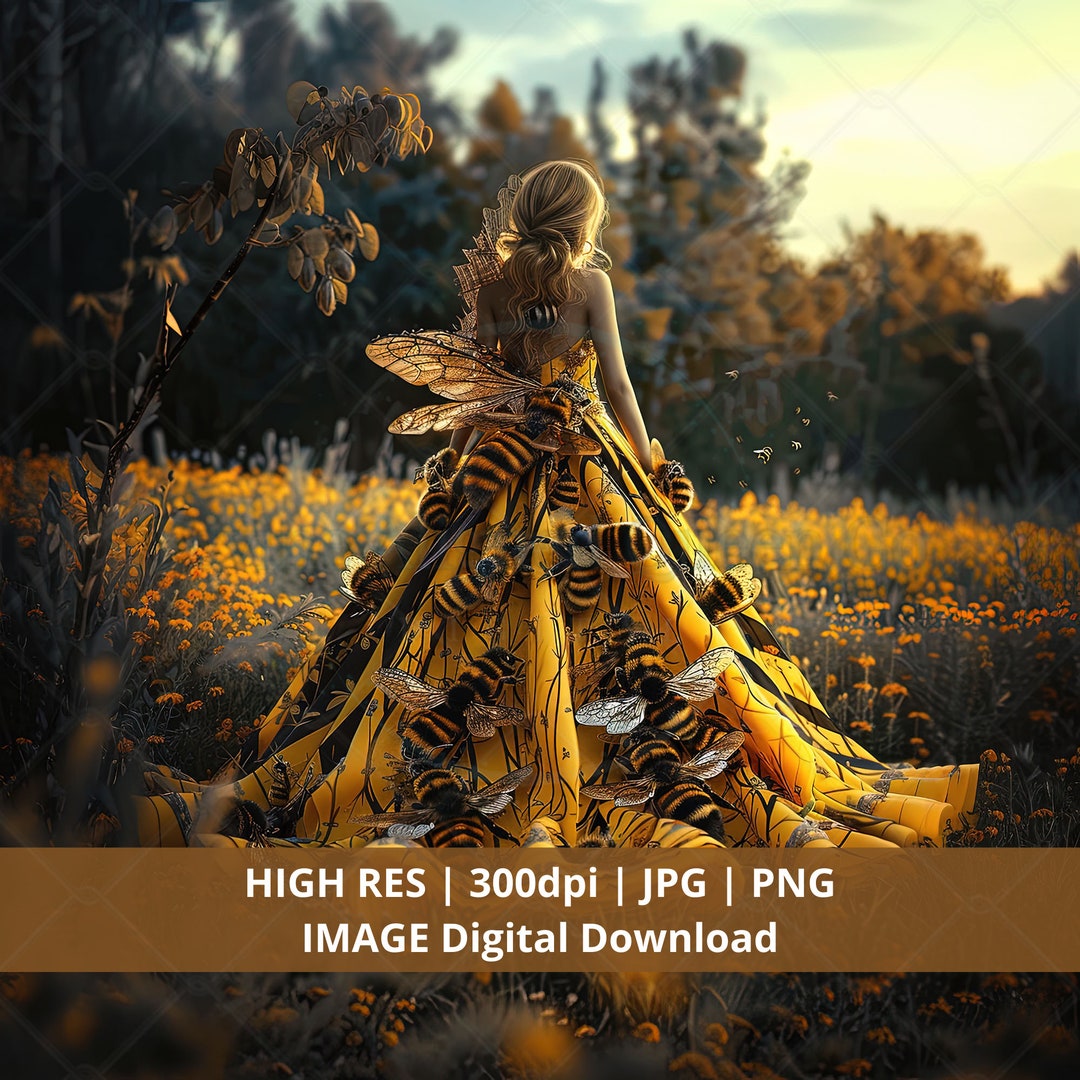 Glam Queen Bee Goddess Art, Divine Feminine Image (digital Download) - Etsy
