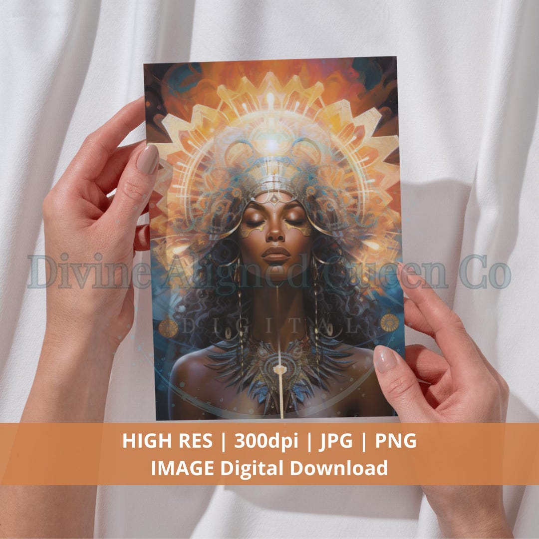 Divine Goddess Digital Art: Divine Feminine Queen of Rebirth, for Wall ...