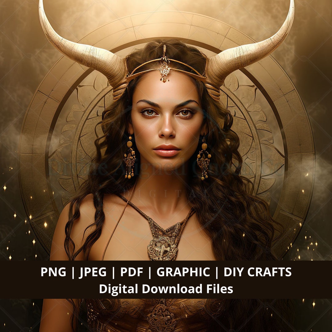 Taurus Season Goddess Image Bundle Zodiac Sign Graphics, Astrology ...