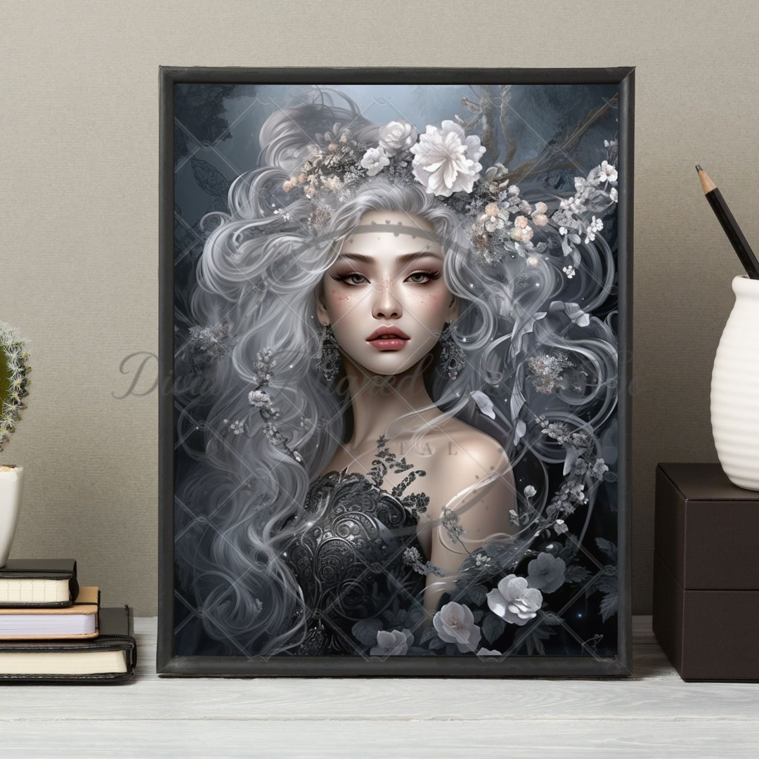 Silver Light Goddess Ethereal Divine Goddess Digital Art - Etsy