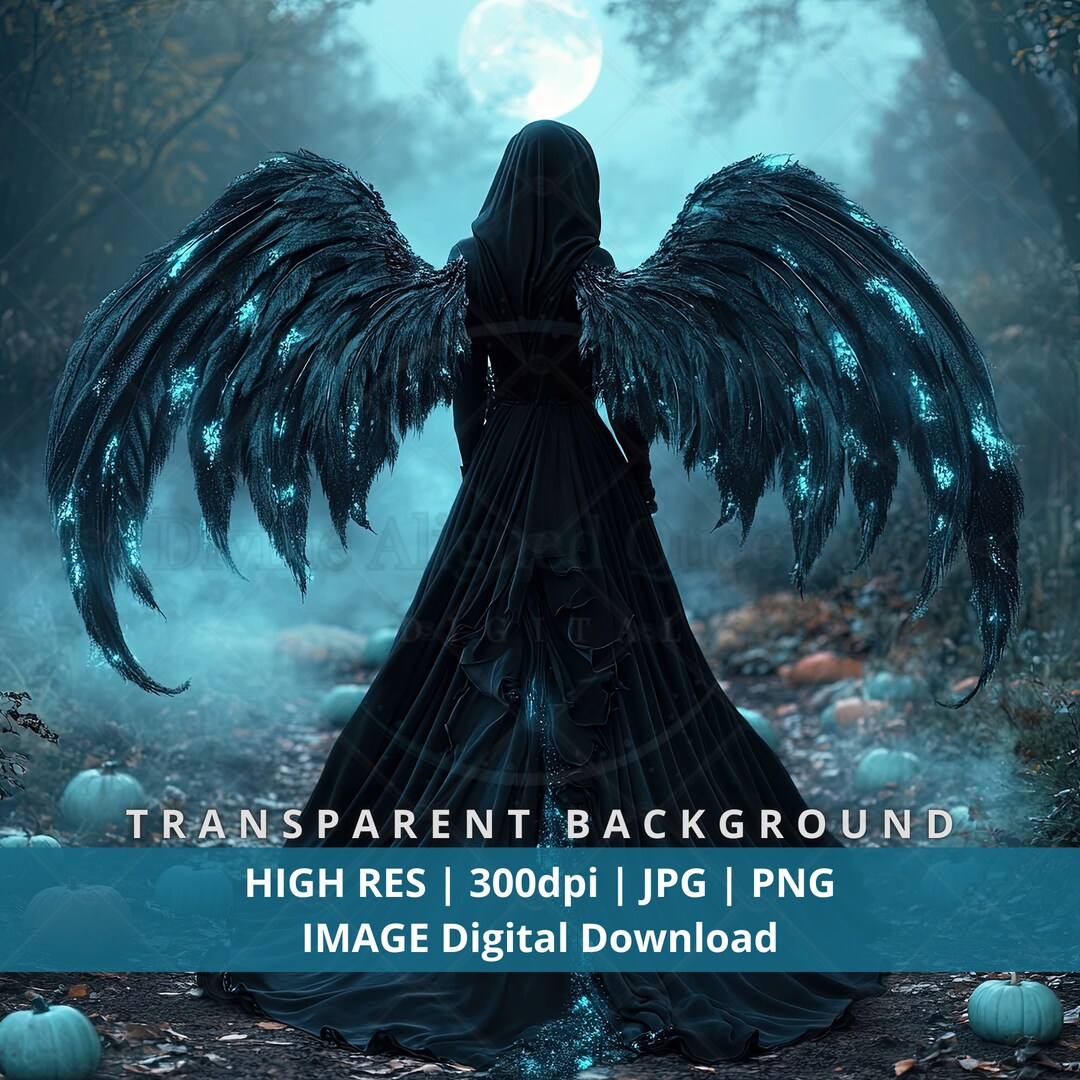 Mystical Gothic Queen Art Digital Image for DIY Craft, Wall Decor, Teal ...