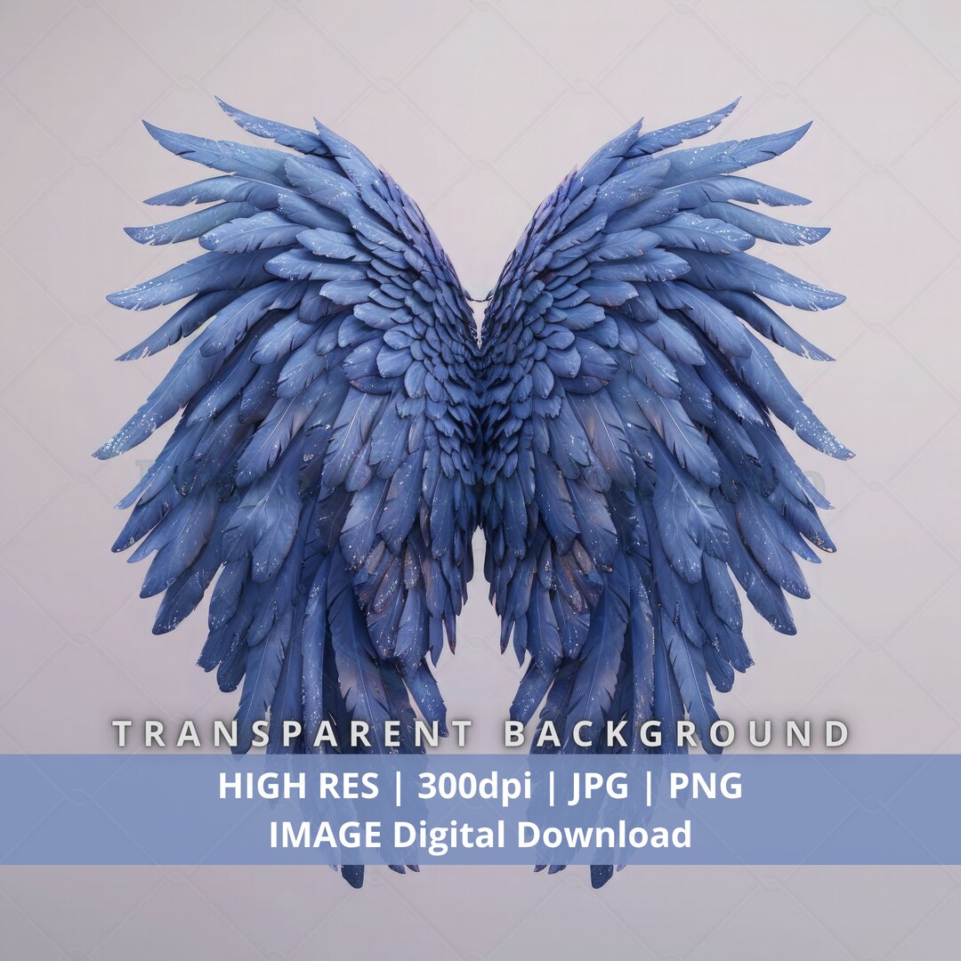 Celestial Angel Wings - Indigo Blue Third Eye Chakra, Divine Feminine ...