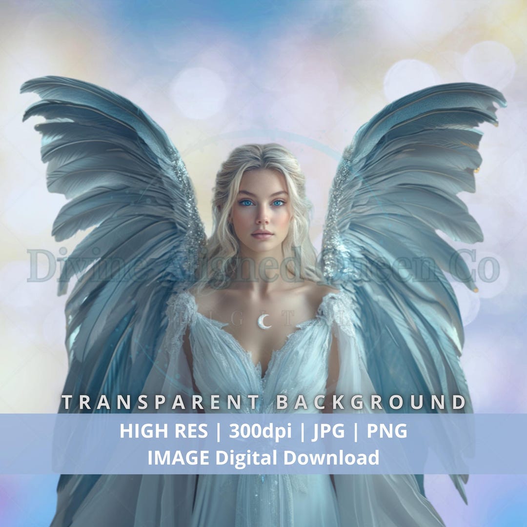 Archangel Haniel Art: Divine Feminine Illustration (PNG JPG Digital ...