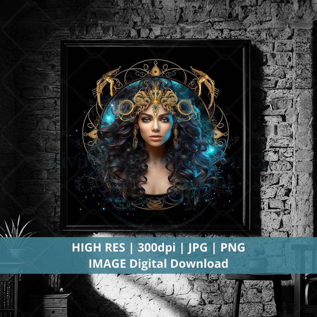 Astro Scorpio Goddess, Divine Feminine Art, PNG JPG Digital Image, Home ...