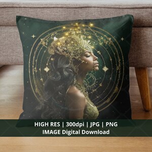 Astro Virgo Goddess, Divine Feminine Art, PNG JPG Digital Image, Home ...