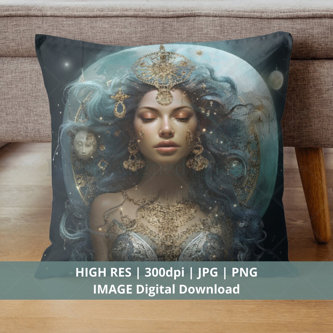 Astro Cancer Goddess, Divine Feminine Art, PNG JPG Digital Image, Home ...